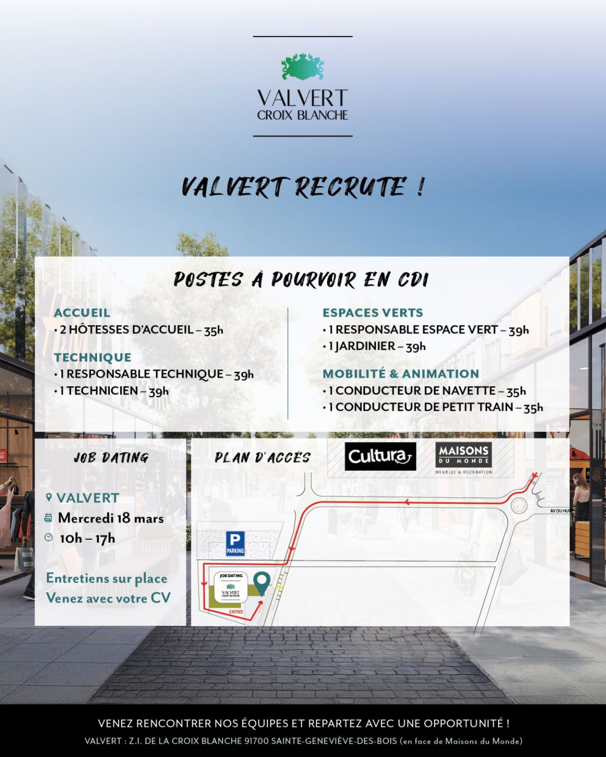 JOB DATING VALVERT : REJOIGNEZ LES EQUIPES DU FUTUR CENTRE COMMERCIAL ...