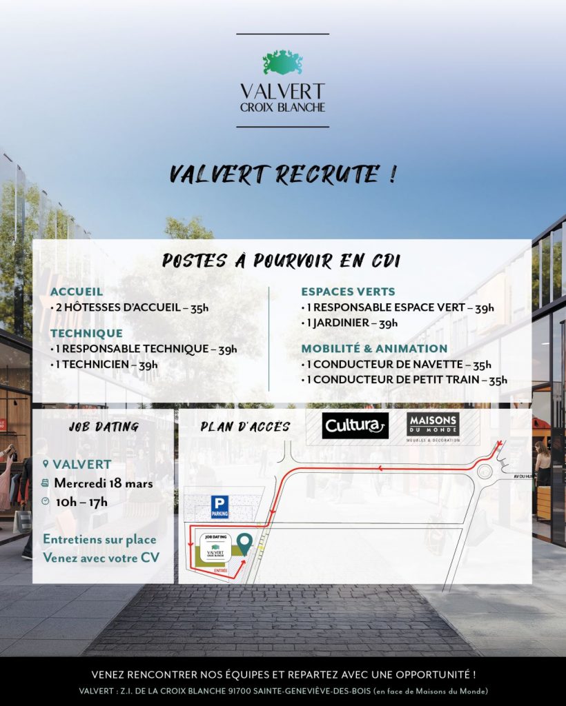 JOB DATING VALVERT : REJOIGNEZ LES EQUIPES DU FUTUR CENTRE COMMERCIAL ...